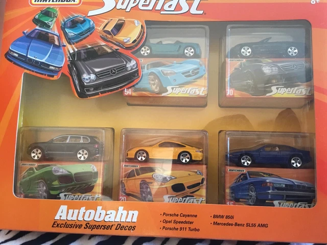 MATCHBOX SUPERFAST AUTOBAHN 5 Car Box Set With Porsche New Never Opened ...