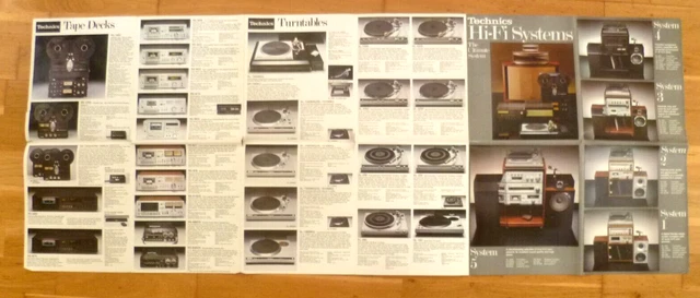 VINTAGE TECHNICS HIGH Fidelity Hi-Fi Stereo Fold Out Brochure Catalogue ...