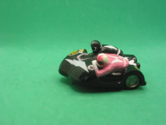 SCALEXTRIC MOTORCYCLE AND Side Car Power Rangers Zack/Kimberly Vg ...