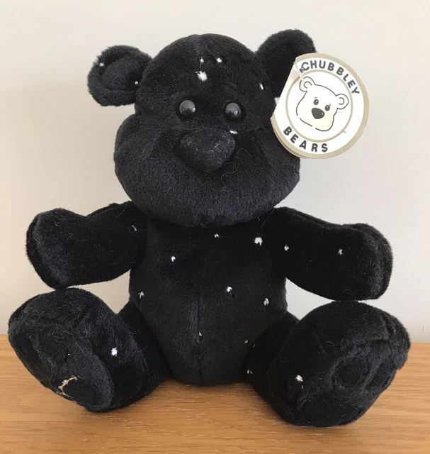 “LITTLE BEAR” PLUSH Black Chubbley Bear 6" - with Star Constellation on ...