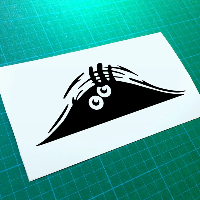 MONSTER PEAKING FUNNY Decal Sticker For Car Van Window Bumper, Toilet ...