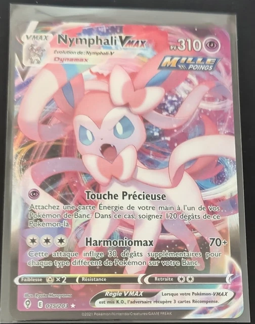 CARTE POKÉMON NYMPHALI Vmax 075/203 EB07 Evolution Céleste FR EUR 15,00 ...