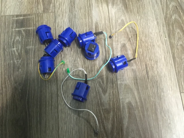 ARCADE1UP DARK BLUE OEM Buttons Wave 3 Or Newer Pack of 8 Untested $15. ...