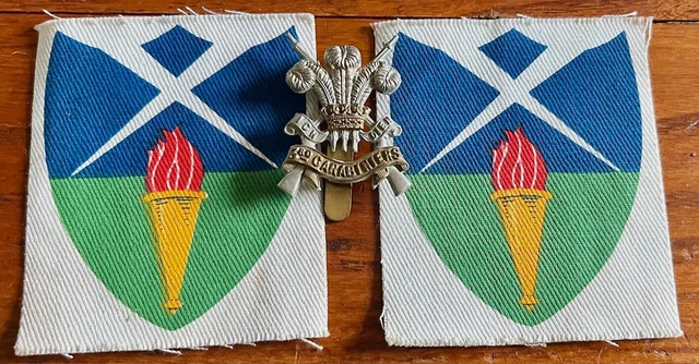 GE WW2 3RD Dragoon Guards cap badge British post WW2 cloth formation ...