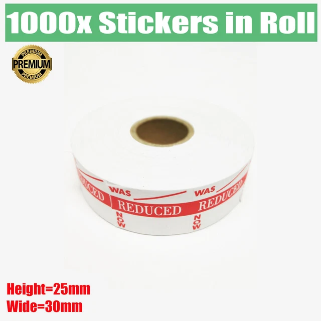 1000 BRIGHT RED WAS REDUCED NOW Price Point Stickers, Sticky Labels £5. ...