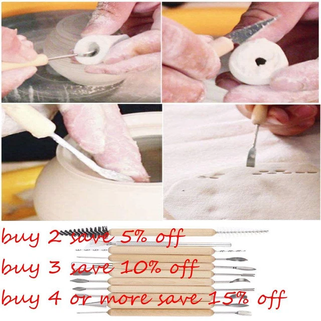 CRAFTS SHAPERS POLYMER Modeling Pottery Tools Wax Carving Clay ...