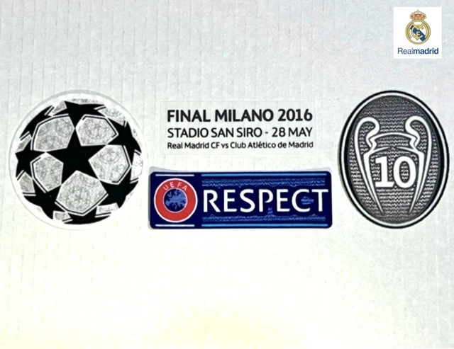REAL MADRID UCL CHAMPIONS LEAGUE FINAL MILANO 2016 Full Set Replica ...