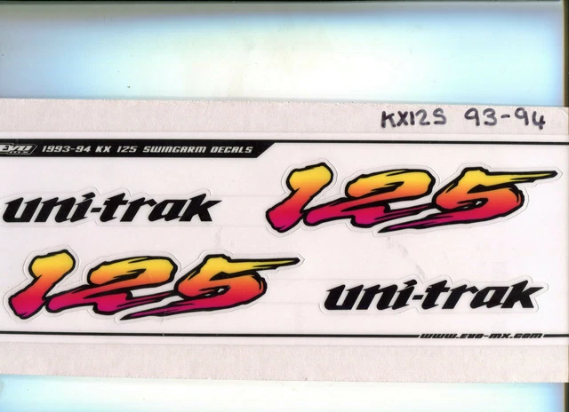UNI-TRAK DECALS GRAPHICS Stickers KX 250 1993-1994 swingarm £19.00 ...