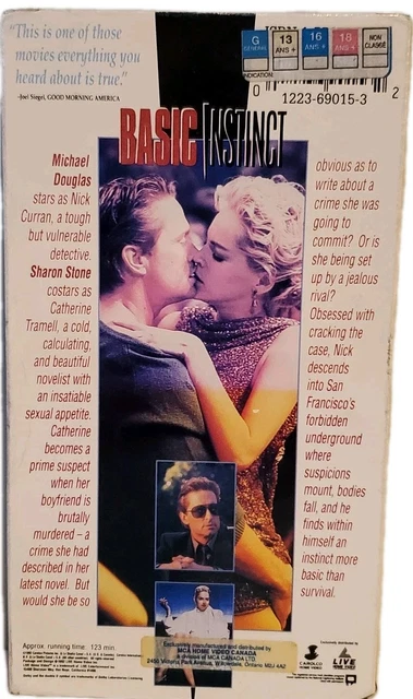 BASIC INSTINCT (VHS, 1992) Michael Douglas Sharon Stone Paul Verhoeven Upskirt $9.99 - PicClick CA