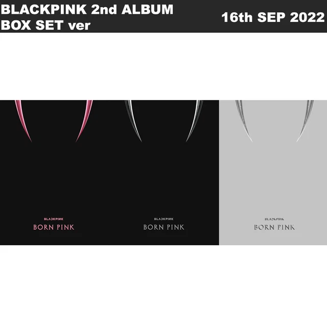 BLACKPINK BORN PINK 2nd ALBUM BOX SET ver CD+Photobook+Photocard+Etc ...