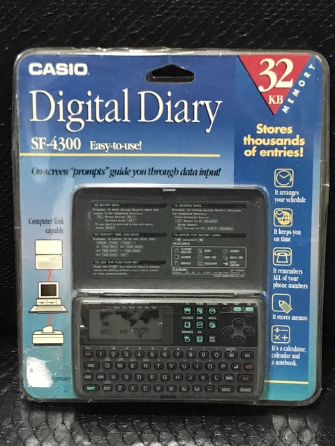 CASIO DIGITAL DIARY SF-7000 32KB 1980s Vintage Personal Organizer ...