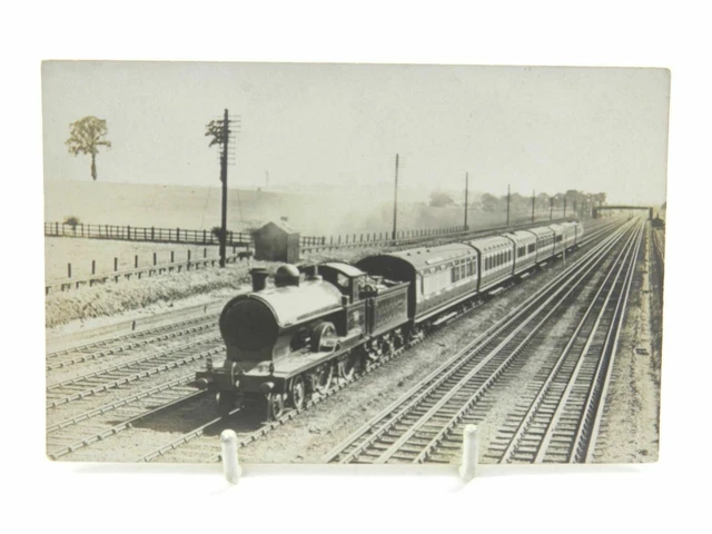 ANTIQUE PICTORIAL TRAIN locomotive postcard LNWR Birmingham Express ...