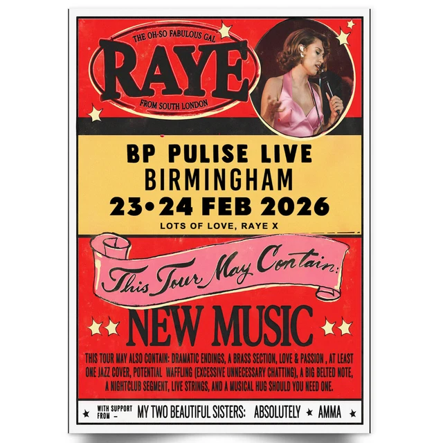 RAYE THIS TOUR May Contain New Music 2026 Birmingham Tour Concert ...