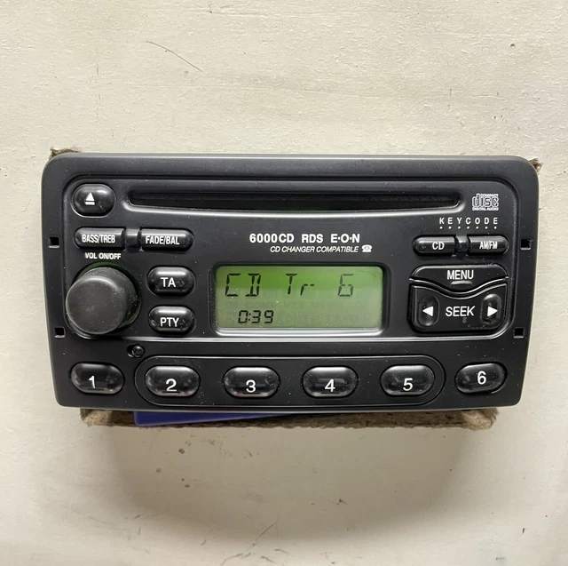 AUTORADIO FORD 6000 CD RDS mit Radio CODE Focus Mondeo Fiesta Transit ...