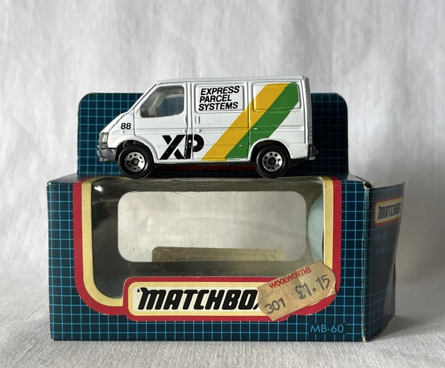 BOXED VINTAGE MATCHBOX Toy Car XP Express Parcel Systems Ford Transit ...