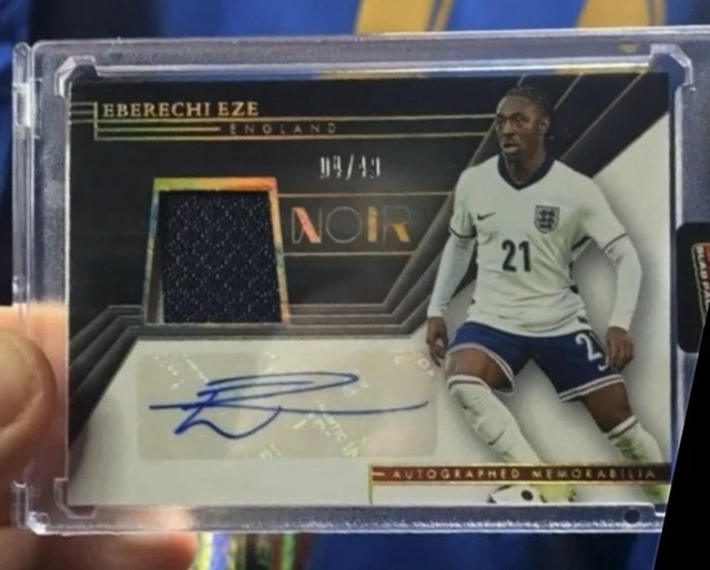 PANINI NOIR 2025 Eberechi Eze Patch Auto England /49 Arsenal Dual ...