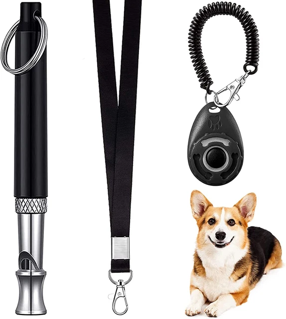 DOG CLICKERS WITH Training Whistle Kit, Trasonic Silent Dog Whistle ...