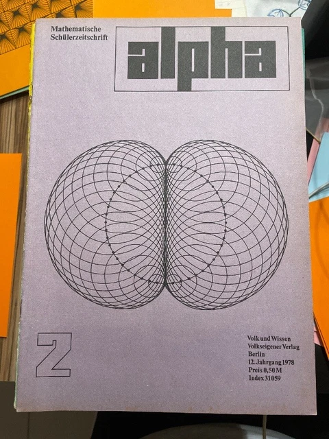 ALPHA MATHEMATISCHE SCHÜLERZEITSCHRIFT Volk und Wissen 1978 Ausg. 2 DDR ...