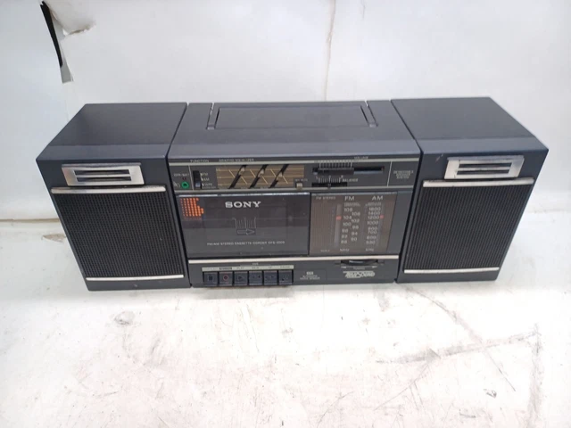 VINTAGE SONY CFS-3000 AM FM Cassette Player Boom Box TranSound $59.99 ...