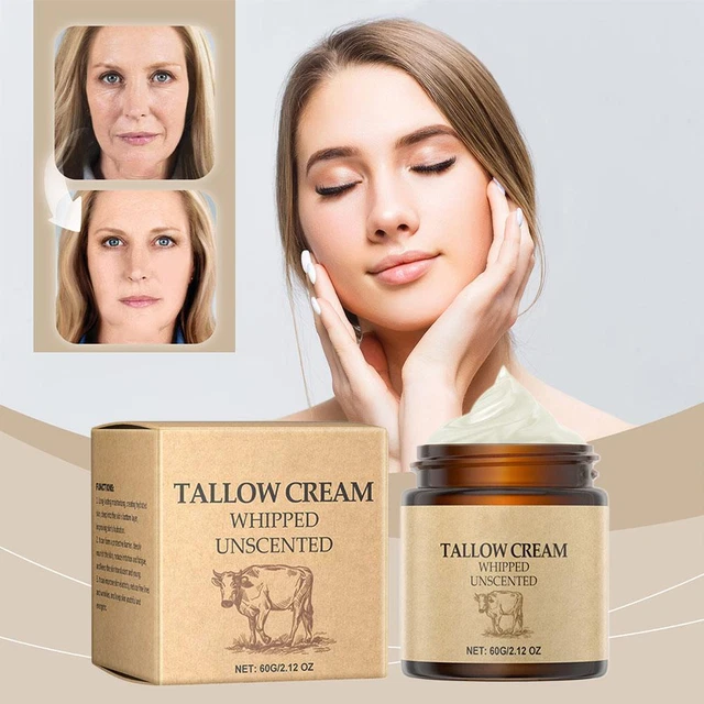 BEEF TALLOW FOR Face, Tallow Face Moisturizer 60G Grass Fed Whipped ...