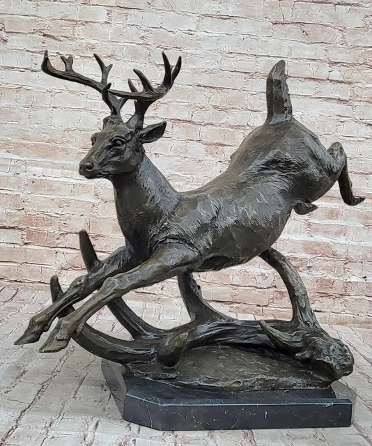 EXTRA LARGE ORIGINAL Male Deer Buck Stag Bronze Sculpture by Williams ...