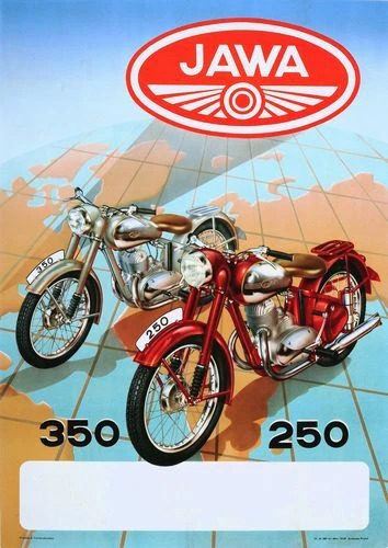 STAMPA POSTER PUBBLICITARIO moto vintage Jawa A3/A4 EUR 7,64 - PicClick IT