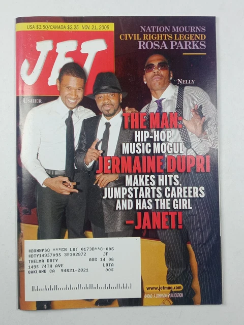 JET MAGAZINE USHER Nelly Jermaine Dupri Cover Black Interest November ...