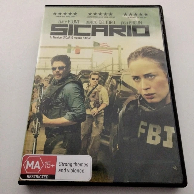 SICARIO DVD ACTION Movie R4 Emily Blunt Josh Brolin Benicio Del Toro ...