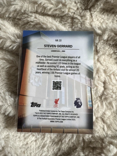 TOPPS 2026 PREMIER League Football Trading Cards Steven Gerrard Multi ...