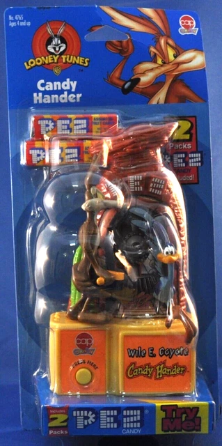 LOONEY TUNES WILE E Coyote and Road Runner Pez Candy Hander SEALED ...