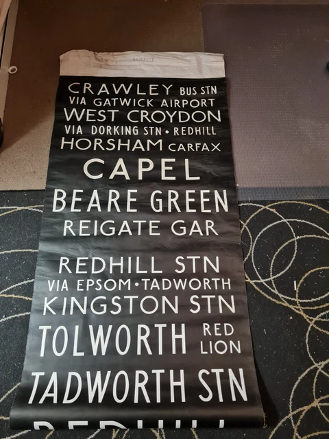 LONDON COUNTRY BUS Destination Blind Leyland National 1977 Reigate ...