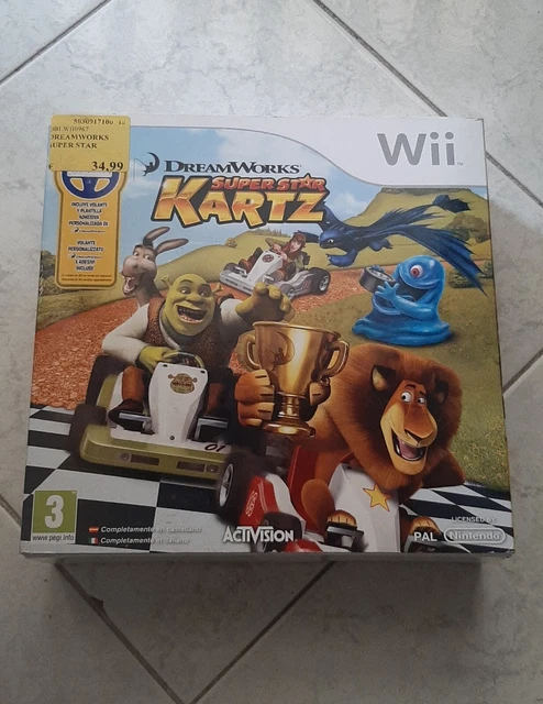NUOVO) DREAMWORKS SUPER Star Kartz + volante WII EUR 30,00 - PicClick IT