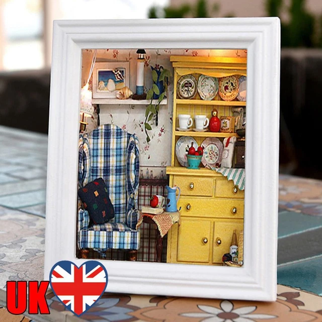 DIY MINI MODEL Room Toy Wooden Miniature Dolls House Creative Home ...