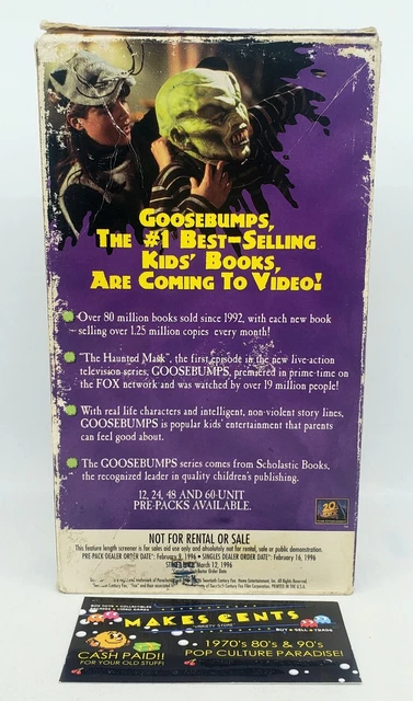 1996 THE HAUNTED Mask VHS R.L. Stine Goosebumps Movie Tape Not For Sale ...