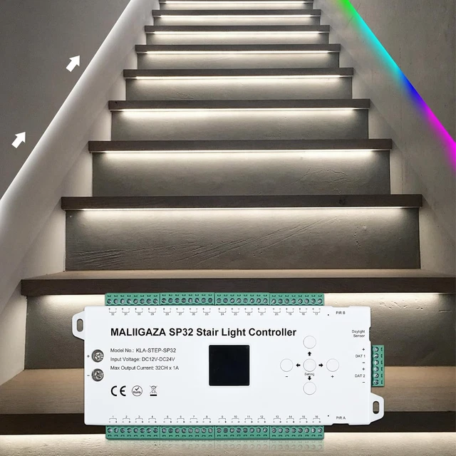 MOTION SENSOR LED Stair Controller, 32 Channel PIR Motion Sensor ...