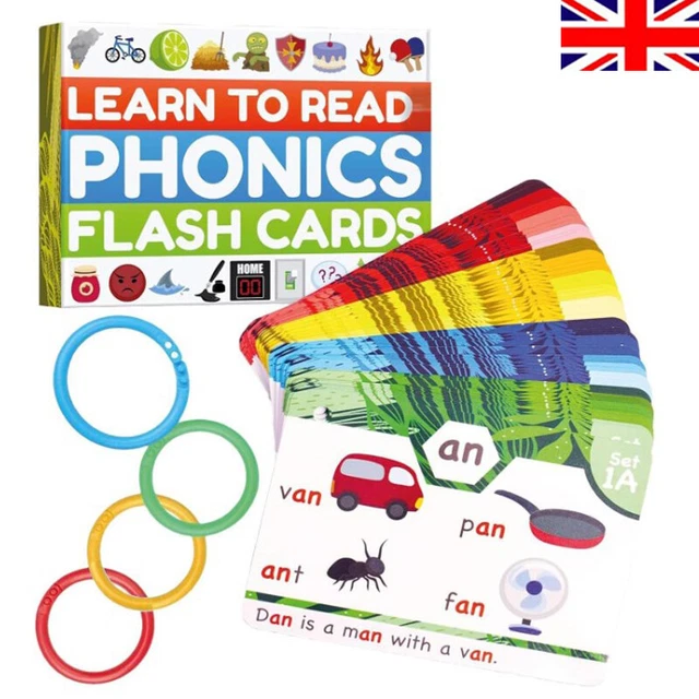 PHONICS ALPHABET CALENDAR Flash Cards Learn Word Vowel Consonant Sight ...