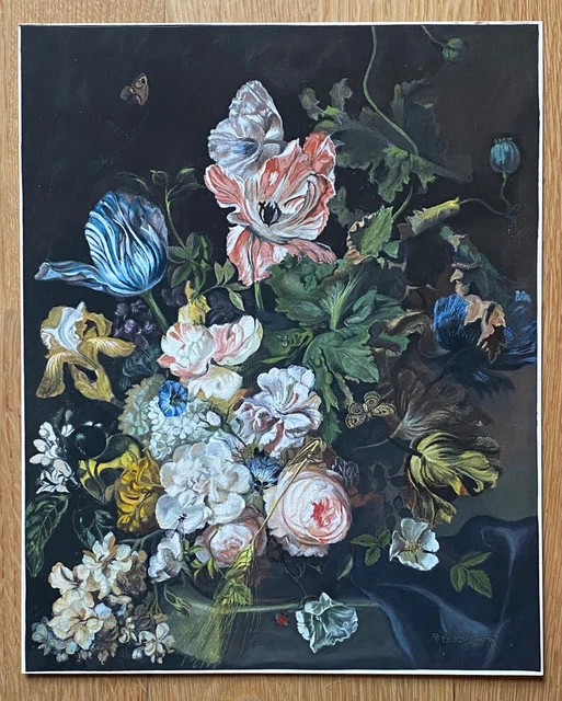 PRUNKVOLLES BLUMENSTILLLEBEN. SIGN. R. Becker 76. Motiv: 21,5x27 cm. EUR 78,00 - PicClick DE