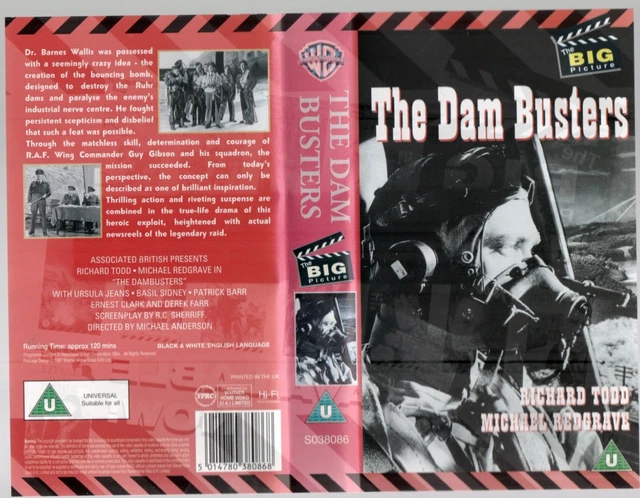THE DAMBUSTERS, MICHAEL Redgrave, Richard Todd, VHS video, 1994 ...