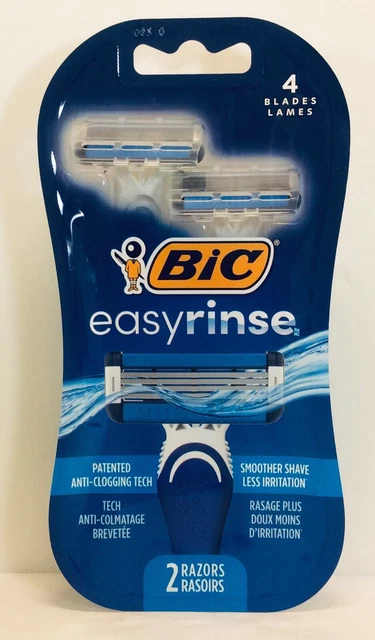 BIC EASY RINSE 4 Blade Razor 2-pack Men $3.25 - PicClick
