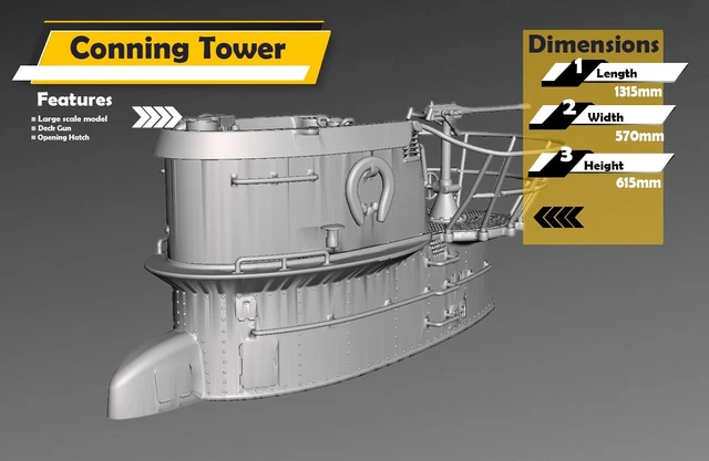 1/6 SCALE WWII German U-Boat conning tower £950.00 - PicClick UK
