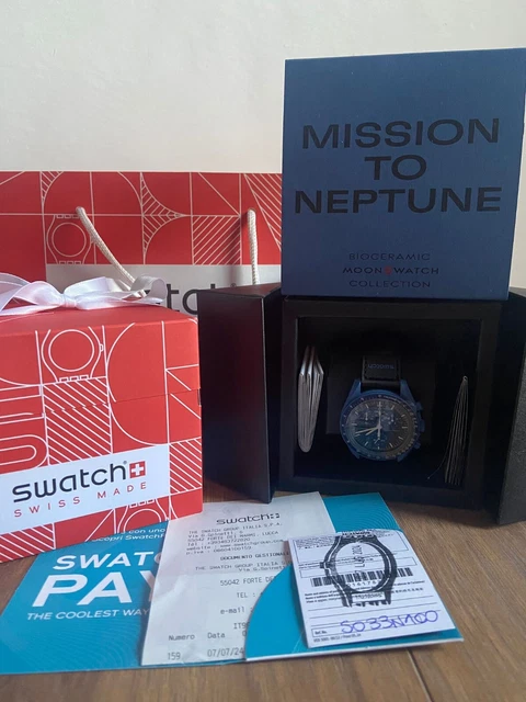 07/07/24 OMEGA X Swatch Mission To The Neptune- Speedmaster Bioceramic ...