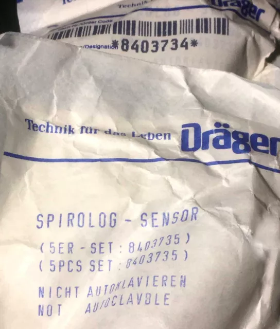 5X FLOWSENSOR DRÄGER SPIROLOG Flow Sensor Narkosegerät Anaesthetic ...