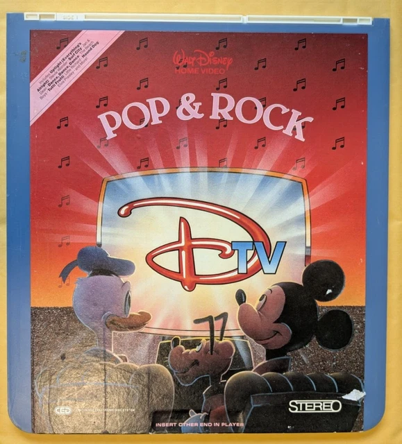 DISNEY POP & ROCK DTV CED Capacitance Electronic Video Disc Walt Disney ...