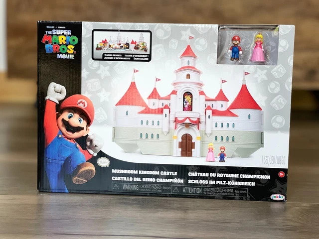 SUPER MARIO BROS Movie Princess Peach Mushroom Kingdom Castle Jakks Toy ...
