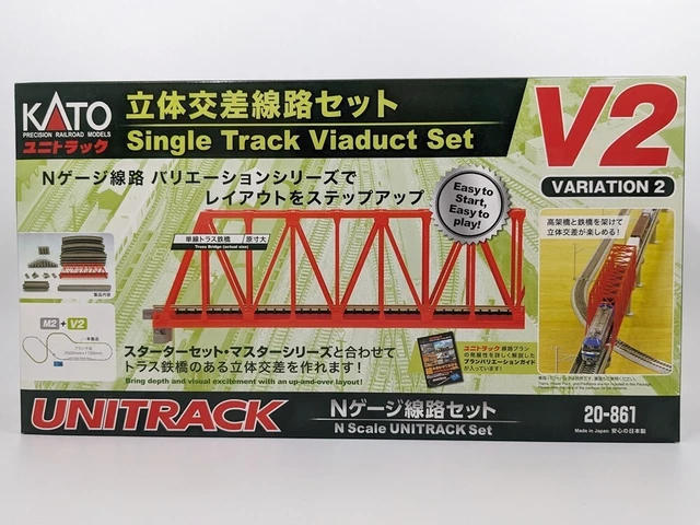 NEW N GAUGE Kato Unitrack 20-861 V2 Single Track Viaduct Set £109.85 ...