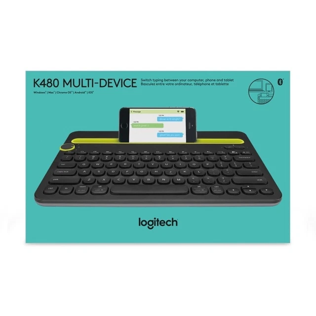 NEW LOGITECH K480 Multi-Device Bluetooth Keyboard - Black $32.00 - PicClick