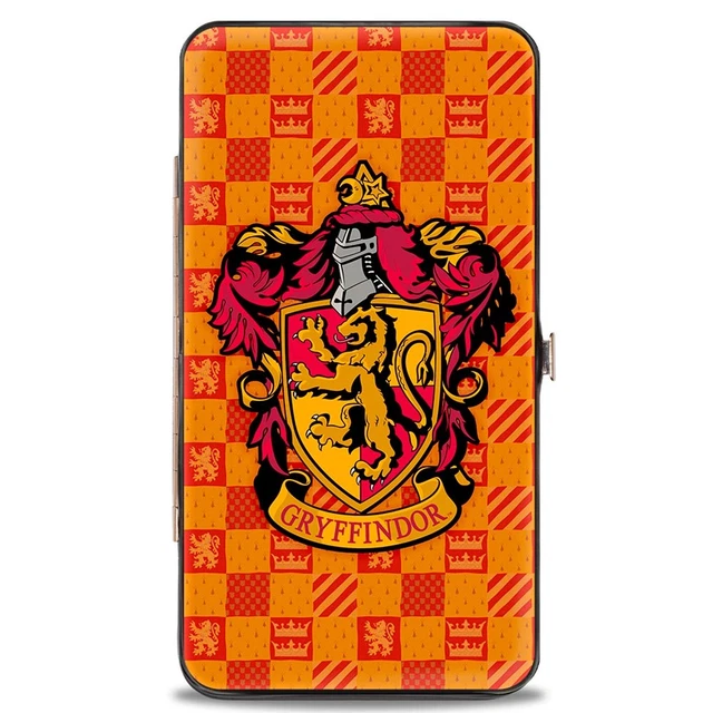 HINGED WALLET HARRY Potter GRYFFINDOR Crest/Heraldry Checkers Golds ...