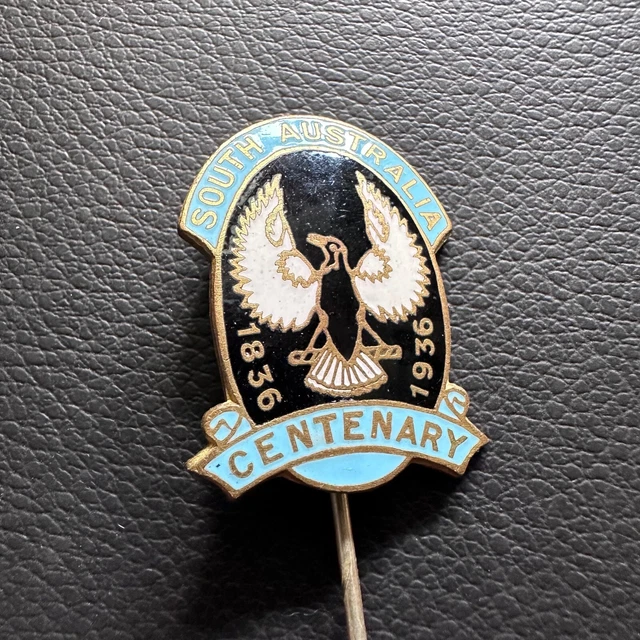 RARE VINTAGE 1836-1936 South Australia Centenary Enamel Stick Pin Badge ...