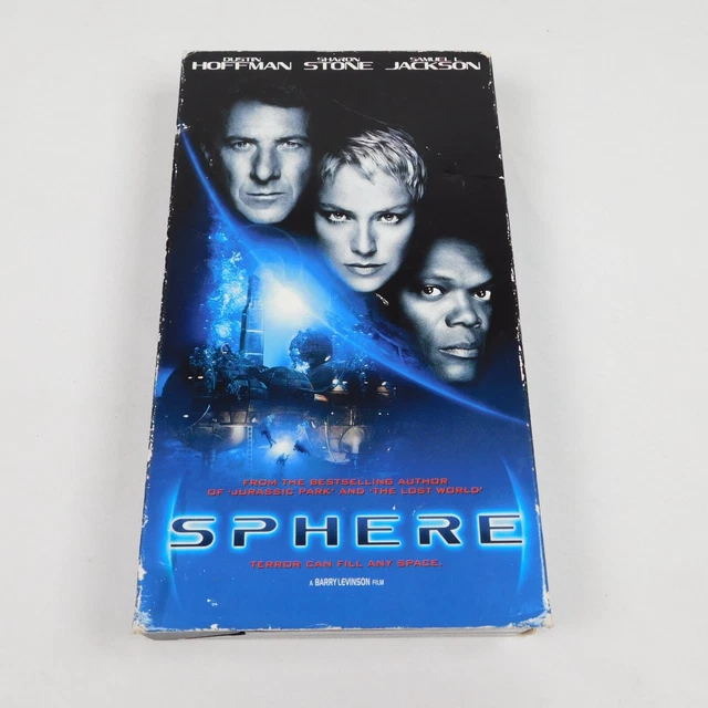 SPHERE VHS 1998 Dustin Hoffman Sharon Stone Samuel L. Jackson Sci-Fi ...