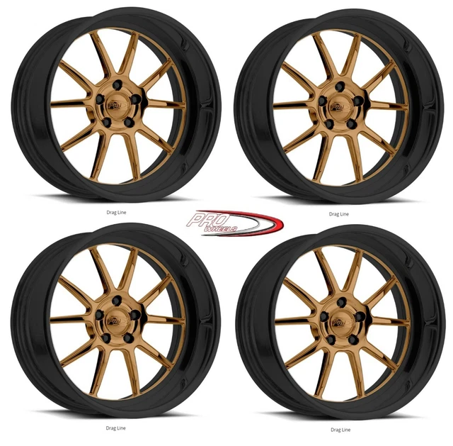 18 PRO WHEELS Rims Drag Line Billet Forged Custom Staggered Touring ...